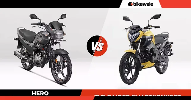Hero Super Splendor Xtec vs TVS Raider SmartXonnect: Specification ...