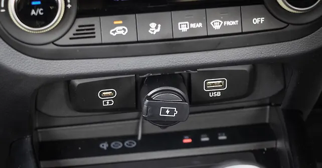 Hyundai Exter Charging Ports - CarWale