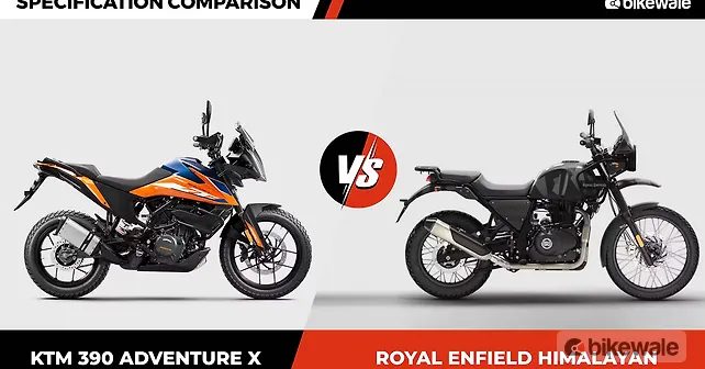 2023 KTM 390 Adventure X vs Royal Enfield Himalayan: Specifications comparison - BikeWale