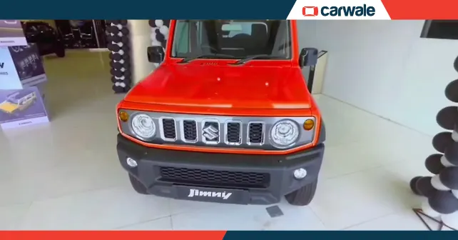 Maruti Jimny Red colour showcased at dealerships - CarWale