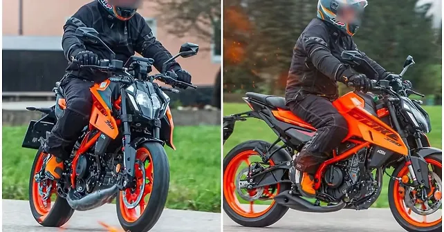 Upcoming 2024 KTM 390 Duke spotted in new paint theme - BikeWale