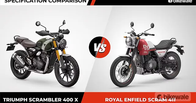 Triumph Scrambler 400 X vs Royal Enfield Scram 411: Specifications ...