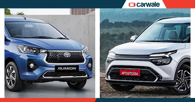 Toyota Rumion vs Kia Carens – Specs, features, and dimensions compared ...