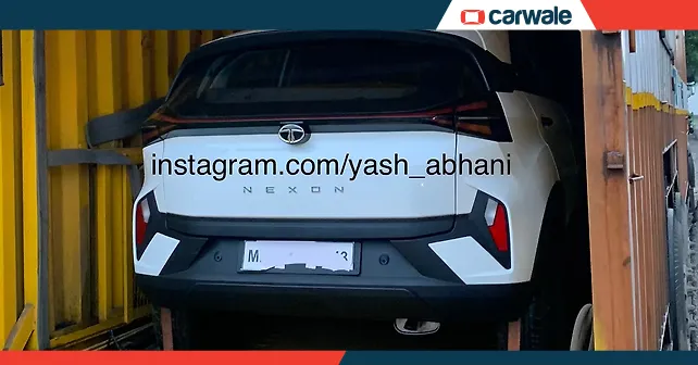 Tata Nexon facelift base variant arrives at dealer stockyard - CarWale