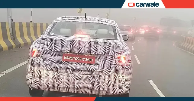 New Maruti Dzire spotted testing for the first time - CarWale