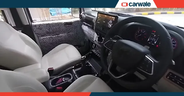 Mahindra Thar Roxx Interior spied ahead of launch - CarWale