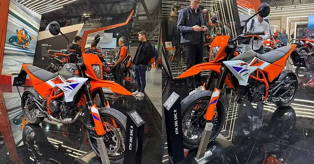 KTM 390 SMC R unveiled at EICMA 2024! - BikeWale