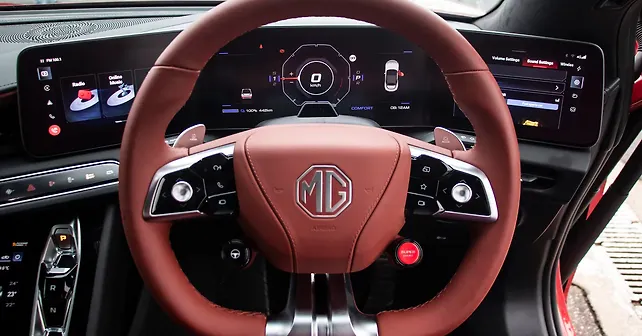 MG Cyberster Steering Wheel - CarWale