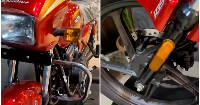 2025 Hero Splendor Plus spotted with disc brake - BikeWale