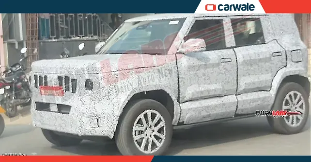 New Mahindra Vision S spy shots hint at mini Scorpio N design - CarWale
