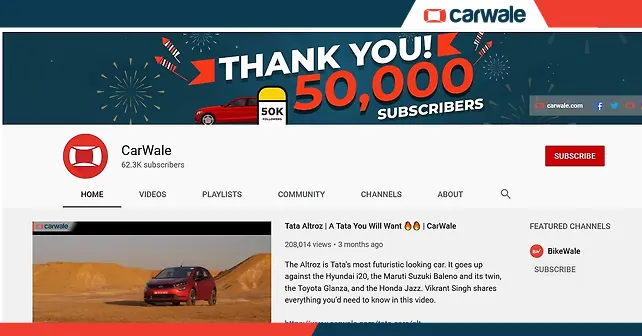 CarWale’s YouTube video recommendations for 29 March 2020 - CarWale