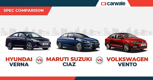 Hyundai Verna Vs Maruti Ciaz Vs Volkswagen Vento: Spec comparison - CarWale
