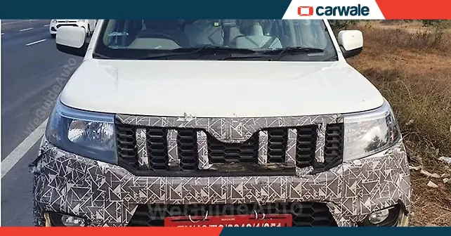 महिंद्रा TUV300 फ़ेसलिफ़्ट को टेस्टिंग के दौरान देखा गया - CarWale