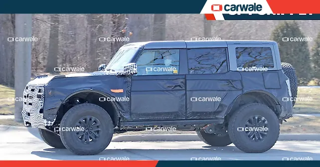 New variant of Ford Bronco SUV with hybrid tech seen on test - CarWale