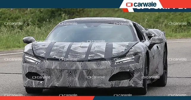 Ferrari V6 hybrid caught testing; to be unveiled later this week - CarWale