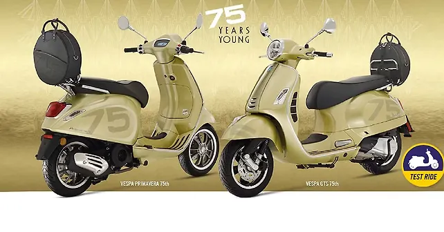75th Anniversary Edition Vespa scooters launched in Indonesia - BikeWale