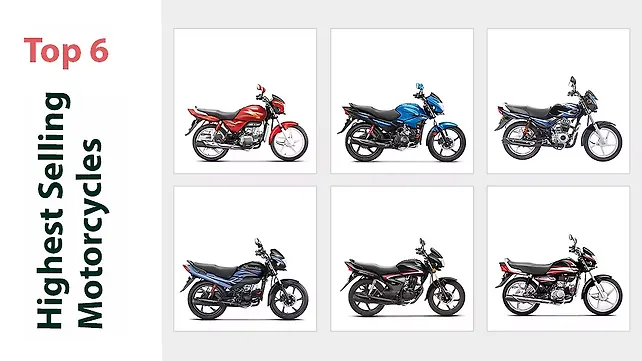 Top 6 highest selling motorcycles in India - BikeWale