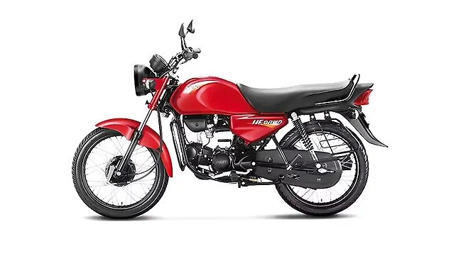 Hero HF Dawn Rear Three-Quarter Image - BikeWale