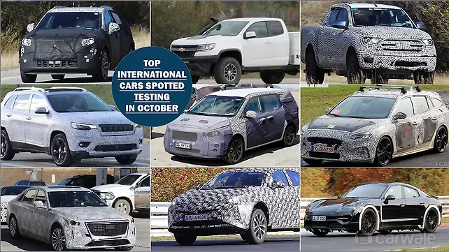 Top International cars spotted testing in October - CarWale
