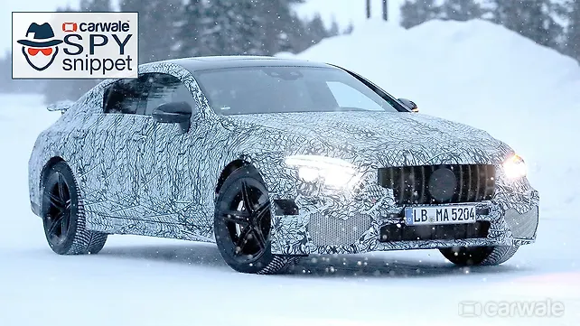 Mercedes-AMG GT sedan spied testing in snow with performance kit - CarWale