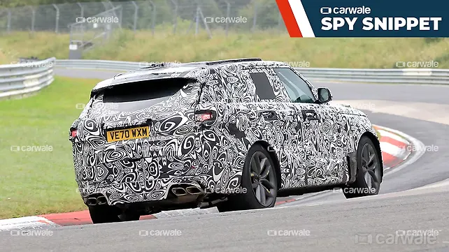 Next-gen Range Rover Sport SVR spied exercising on the Ring - CarWale