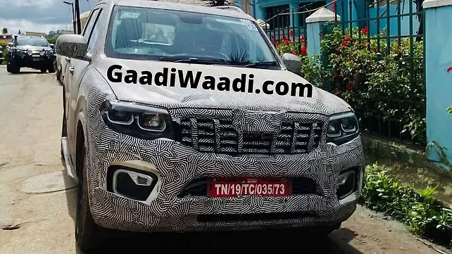 New-gen Mahindra Scorpio continues testing; front design leaked - CarWale