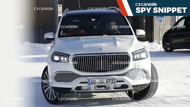 Mercedes-Maybach GLS facelift spotted testing in the snow - CarWale