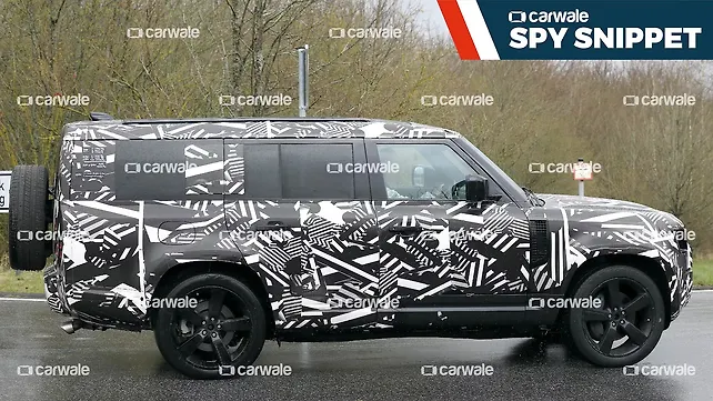 Land Rover Defender 130 spied on Nurburgring - CarWale