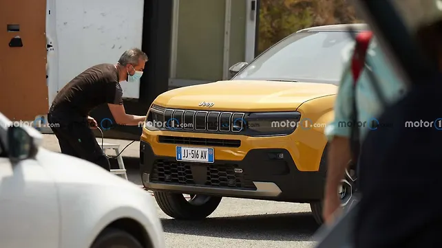 Jeep small electric SUV spied during commercial shoot - CarWale
