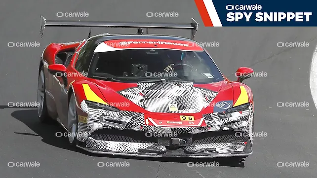 Ferrari SF90 Challenge spied at ‘Ring with track-only upgrades - CarWale