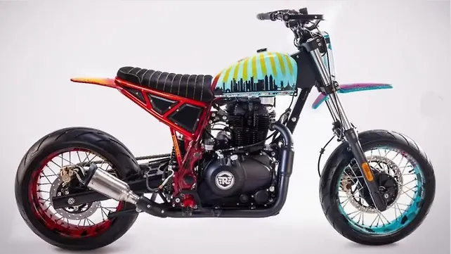 Royal Enfield Scram 411 turned into supermoto by Bombay Custom Works ...