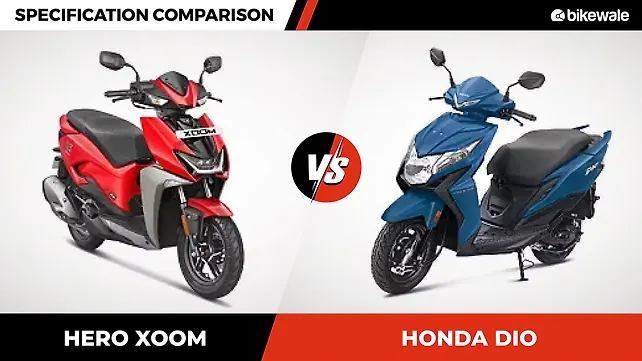 Hero Xoom vs Honda Dio: Specification Comparison - BikeWale