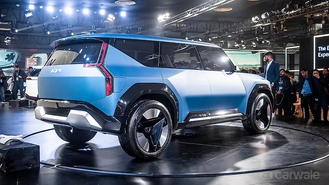 Kia EV9 spied in production-ready avatar ahead of debut - CarWale