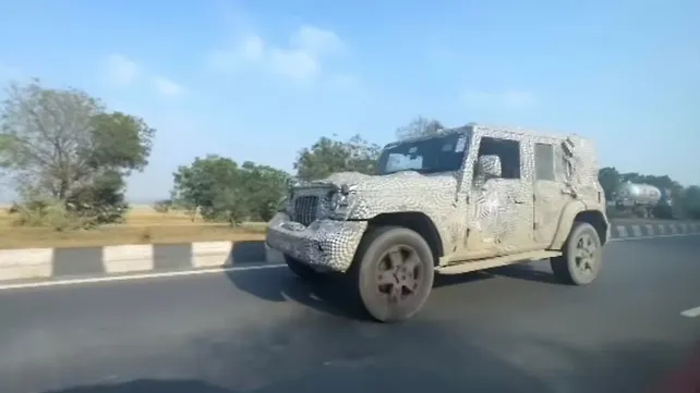 Mahindra Thar five-door spied testing; looks production ready - CarWale