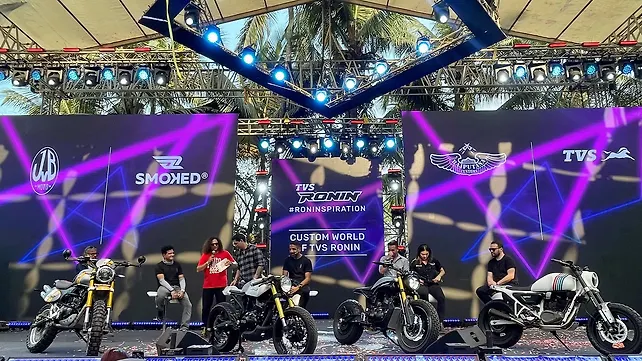 TVS unveils the Ronin in four custom designs! - BikeWale