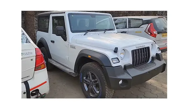 Mahindra Thar RWD Everest White colour reaches dealerships - CarWale