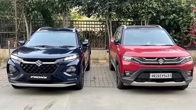 Maruti Fronx and Brezza spotted together; dimensions compared - CarWale
