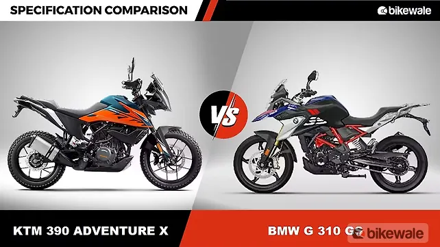 2023 KTM 390 Adventure X vs BMW G 310 GS: Specifications comparison ...