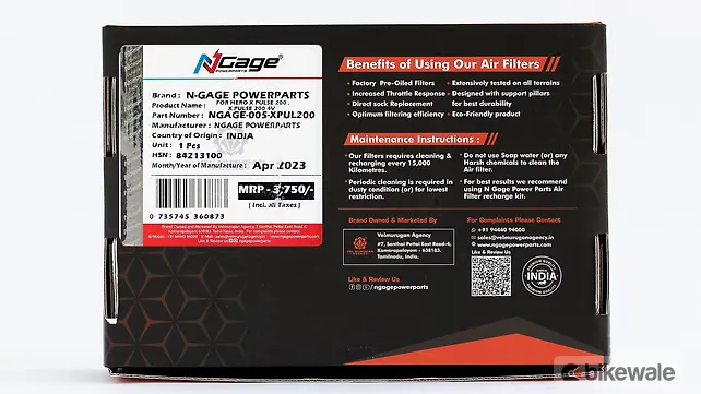 Ngage Hyper Flow Air Filter for Hero Xpulse 200 4V: Review - BikeWale