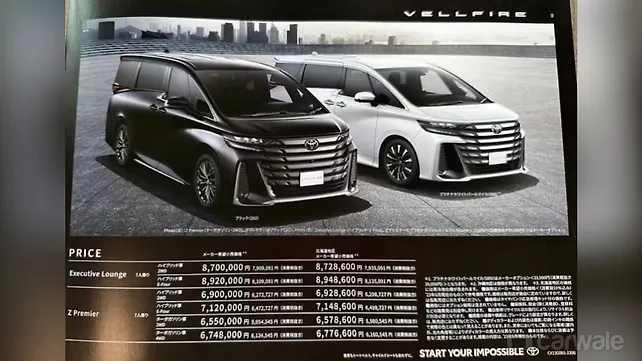 India-bound next-gen Toyota Vellfire brochure leaked - CarWale