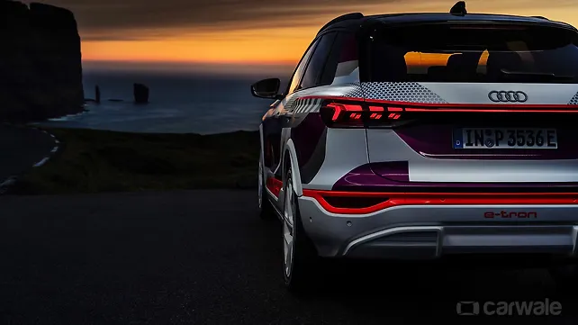 Audi Q6 E-Tron teased with second-gen digital OLED headlamps - CarWale