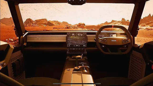 Mahindra Thar.e interior revealed - CarWale