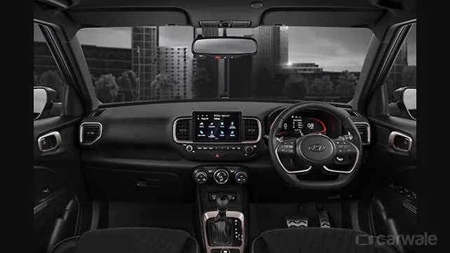Hyundai Venue Knight Edition interior images: Changes in the cabin ...
