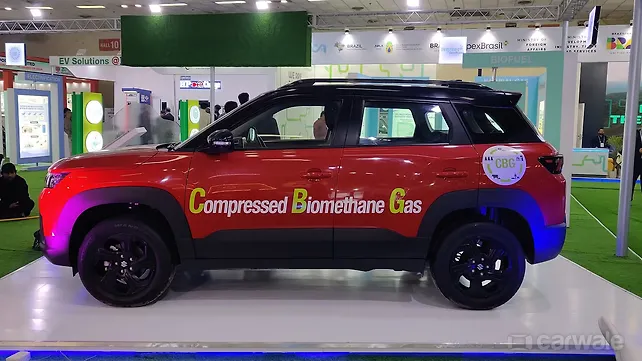Maruti Brezza CBG (Compressed Biomethane Gas) debuts at Bharat Mobility ...