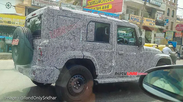 Mahindra Thar 5-door base variant spied ahead of launch - CarWale