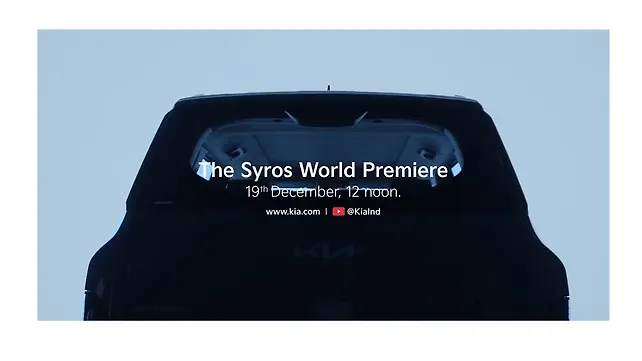 Kia Syros teased again; world debut in India later this month - CarWale