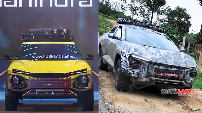 Mahindra BE 6 Rall-E Test Mule Spied: Steel Wheels, More Aggressive ...