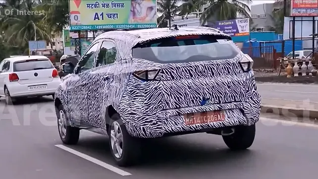 New Tata Nexon facelift spied testing in production form - CarWale