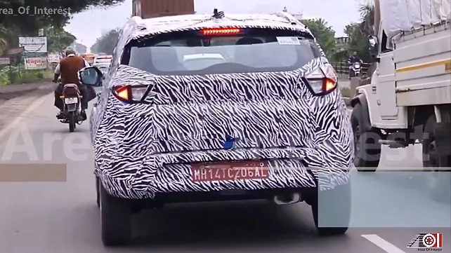 New Tata Nexon facelift spied testing in production form - CarWale