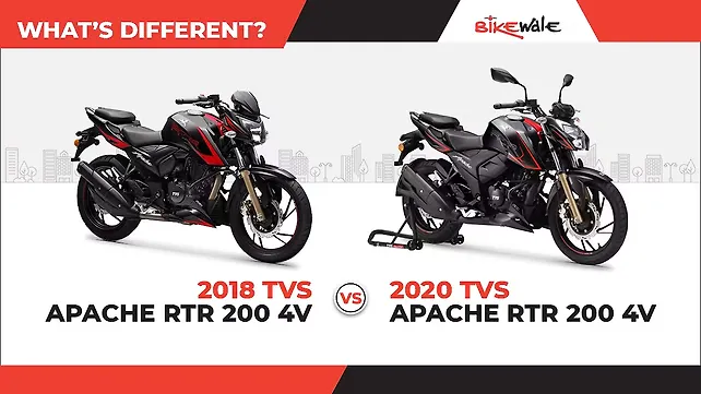 2018 vs 2020 TVS Apache RTR 200 4V: What’s different? - BikeWale